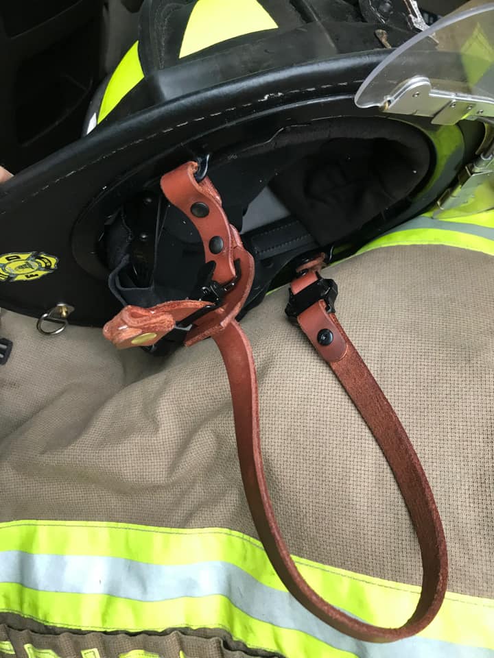 Firefighter Leather Chin Strap - Extra Long – Still Alarm Leather